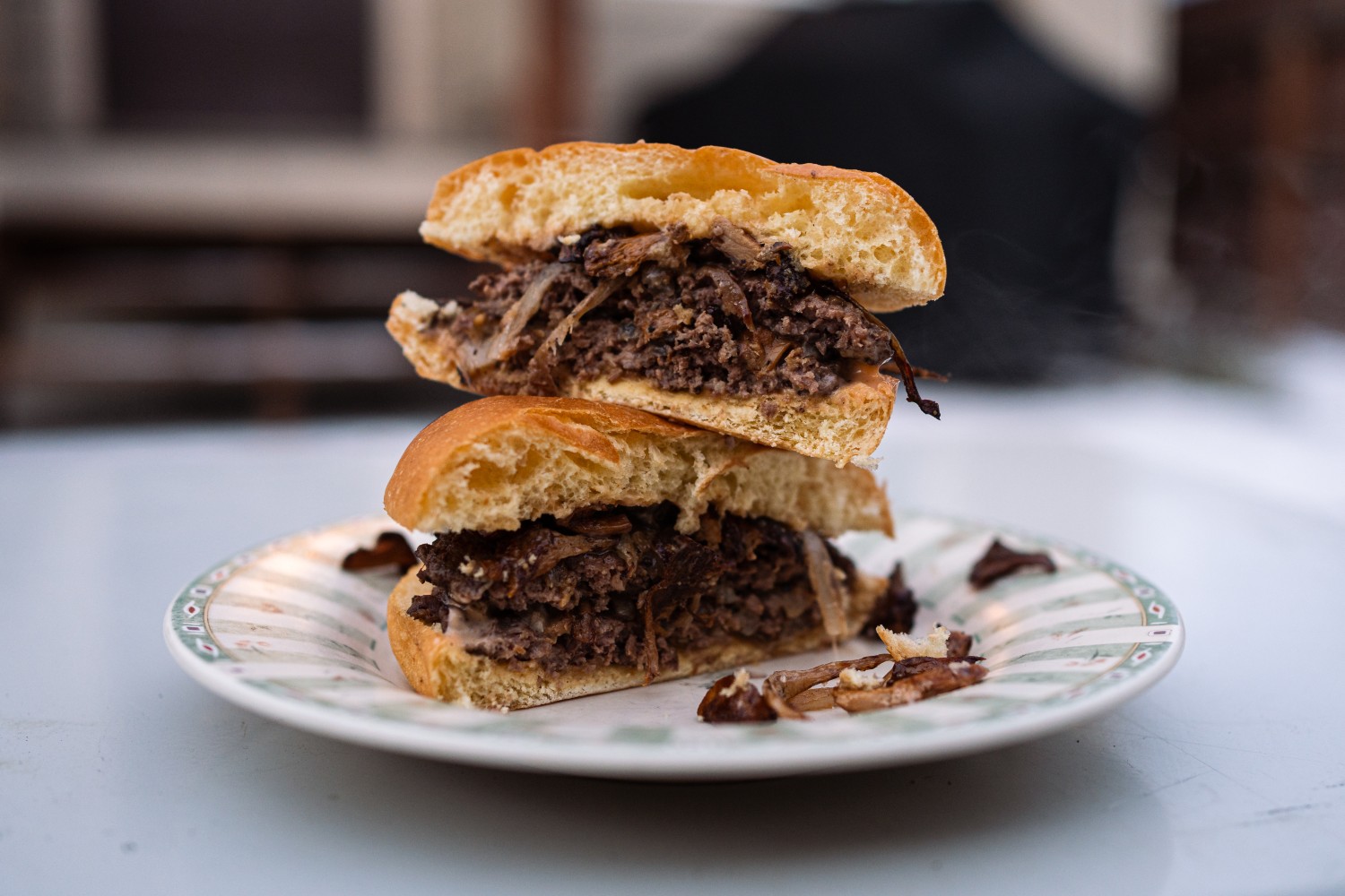 Goose Smash Burgers with Wild Chanterelle Mushrooms - Split Reed